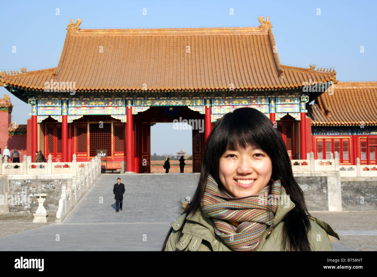 Chinese Woman in the Forbidden City in Beijing China, the modern face ...