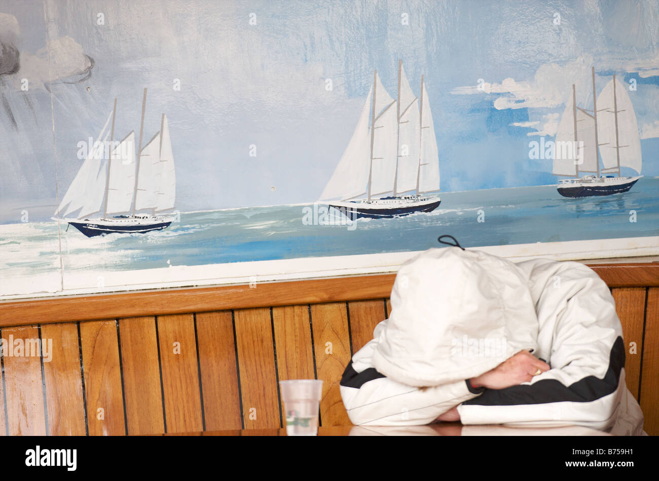North sea passengers of the Eendracht seasick Stock Photo - Alamy