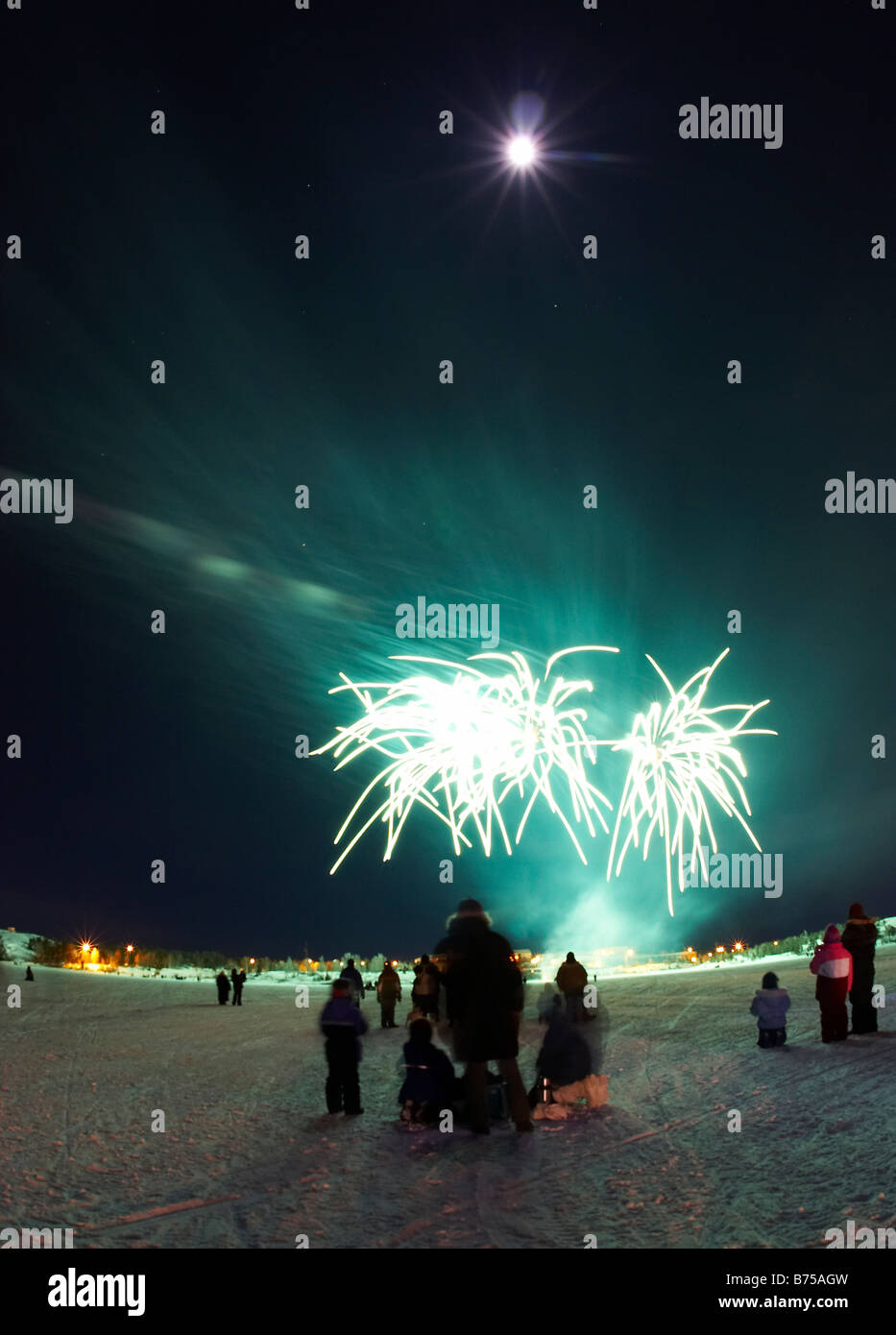 New Years Eve celebrations on Frame Lake in the heart of Yellowknife ...