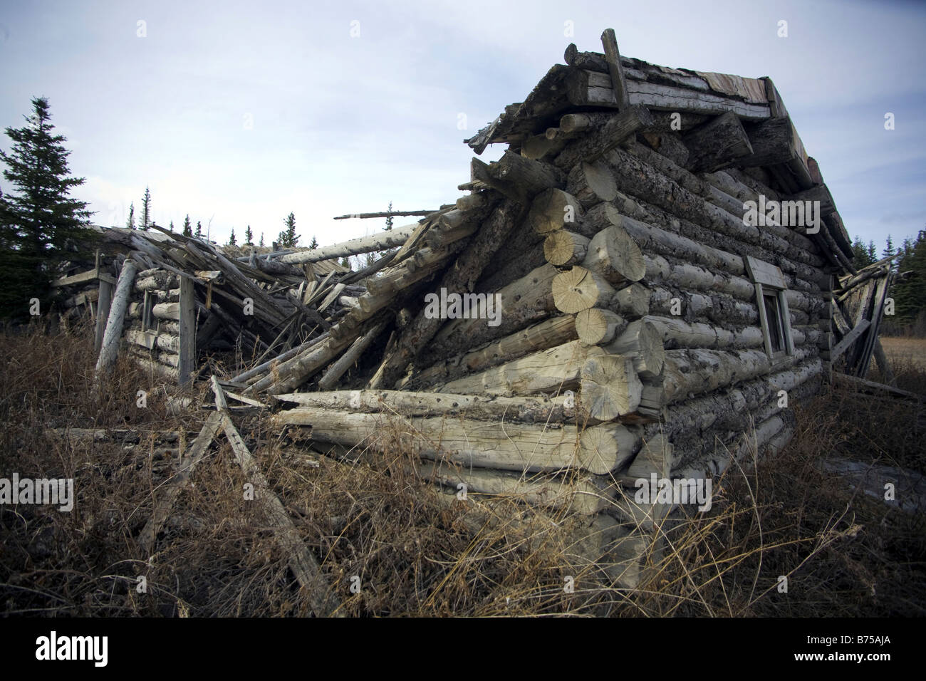 The Silver City ghost town located along the Alaska Highway in Kluane ...