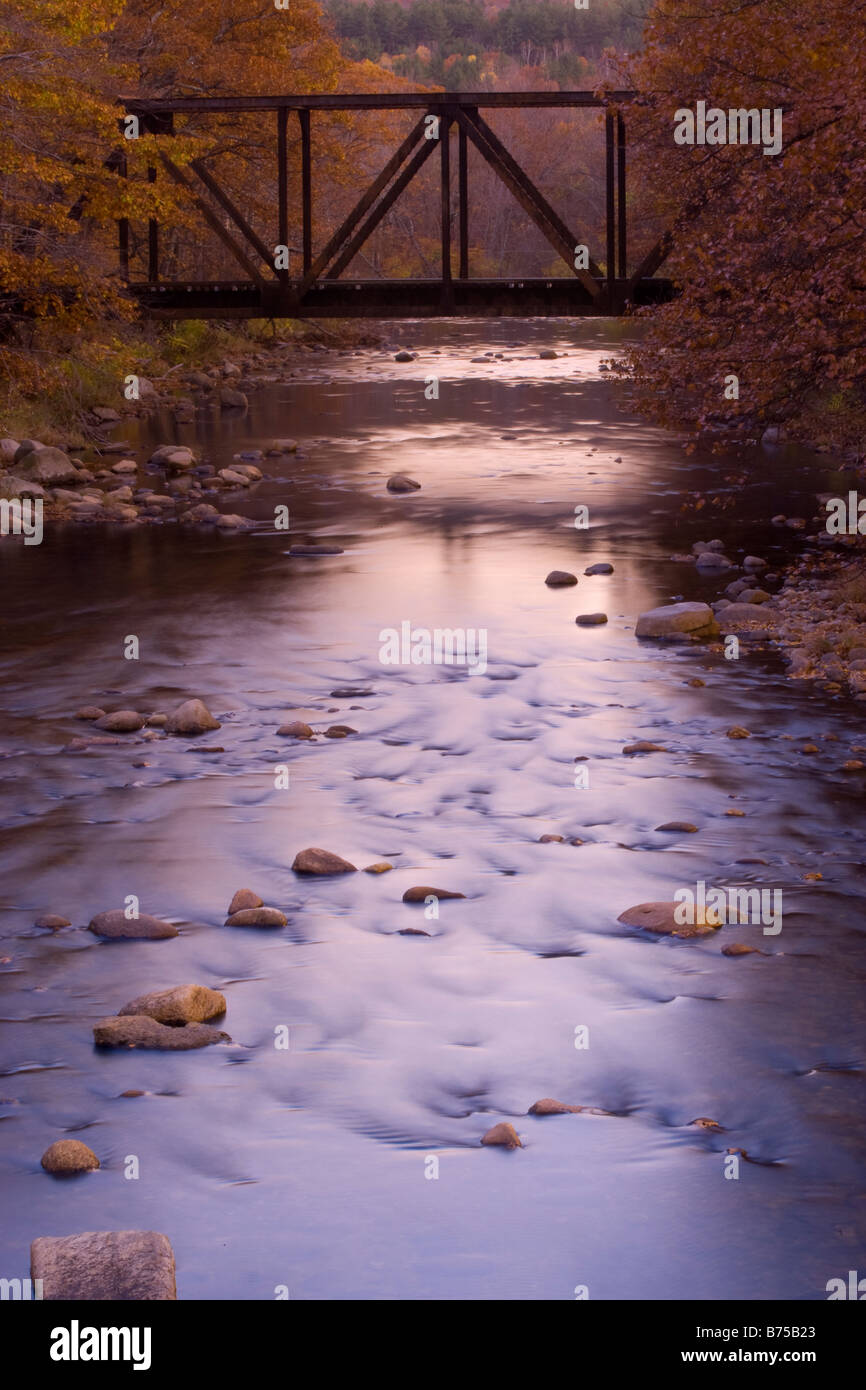 A bridge over a stream in New Hamshire Stock Photo - Alamy