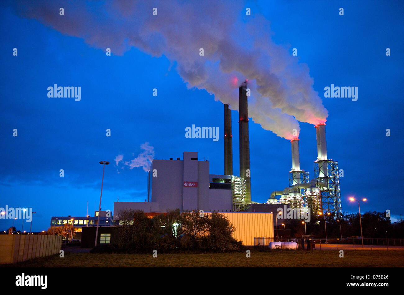 Rotterdam Maasvlakte the EON energy factory Stock Photo - Alamy