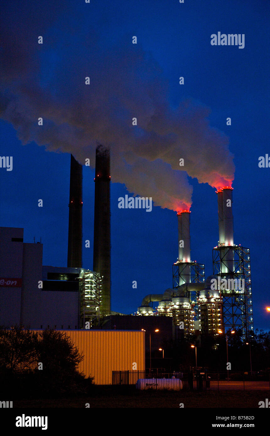 Rotterdam Maasvlakte the EON energy factory Stock Photo - Alamy