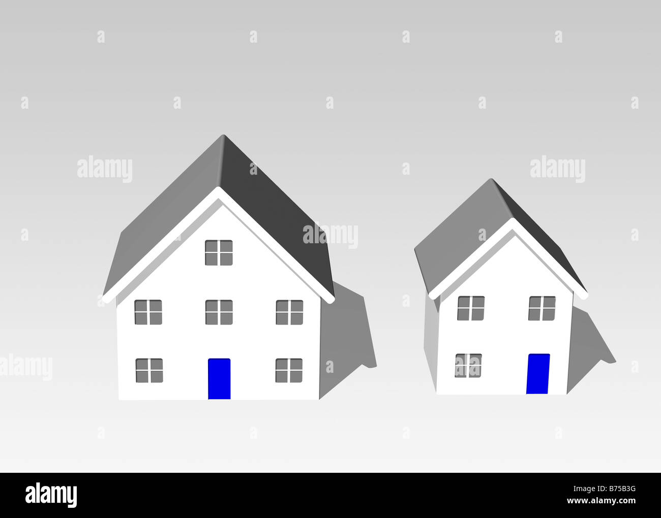 Different sized houses hi-res stock photography and images - Alamy