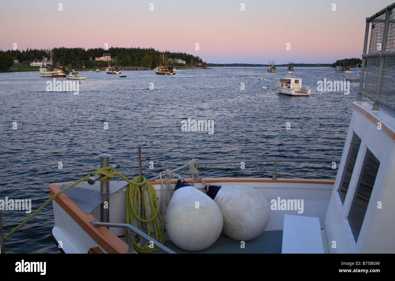 Harbor at Dawn, Port Clyde, Maine, USA Stock Photo - Alamy