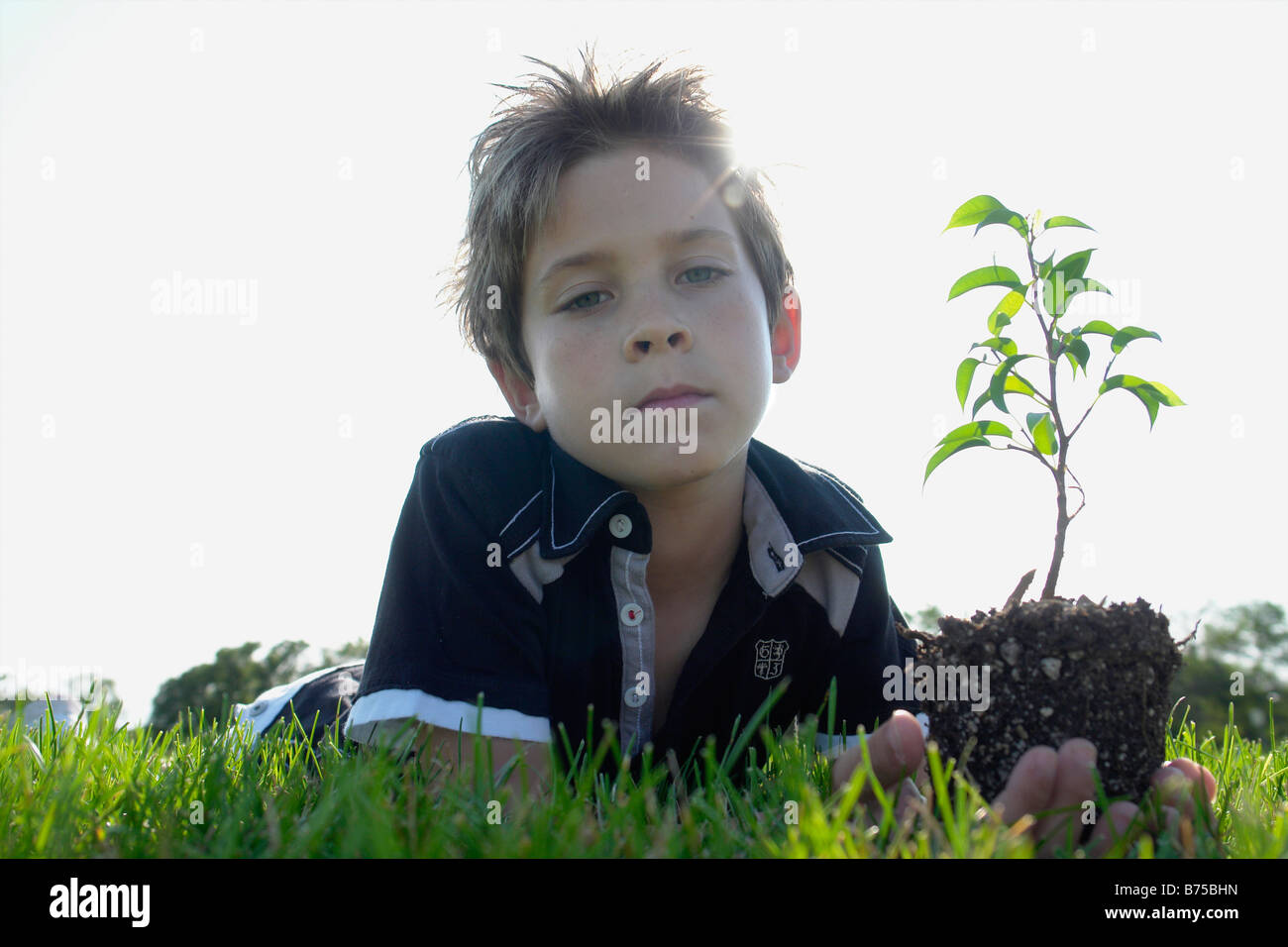 Canada children planting trees hi-res stock photography and images - Alamy