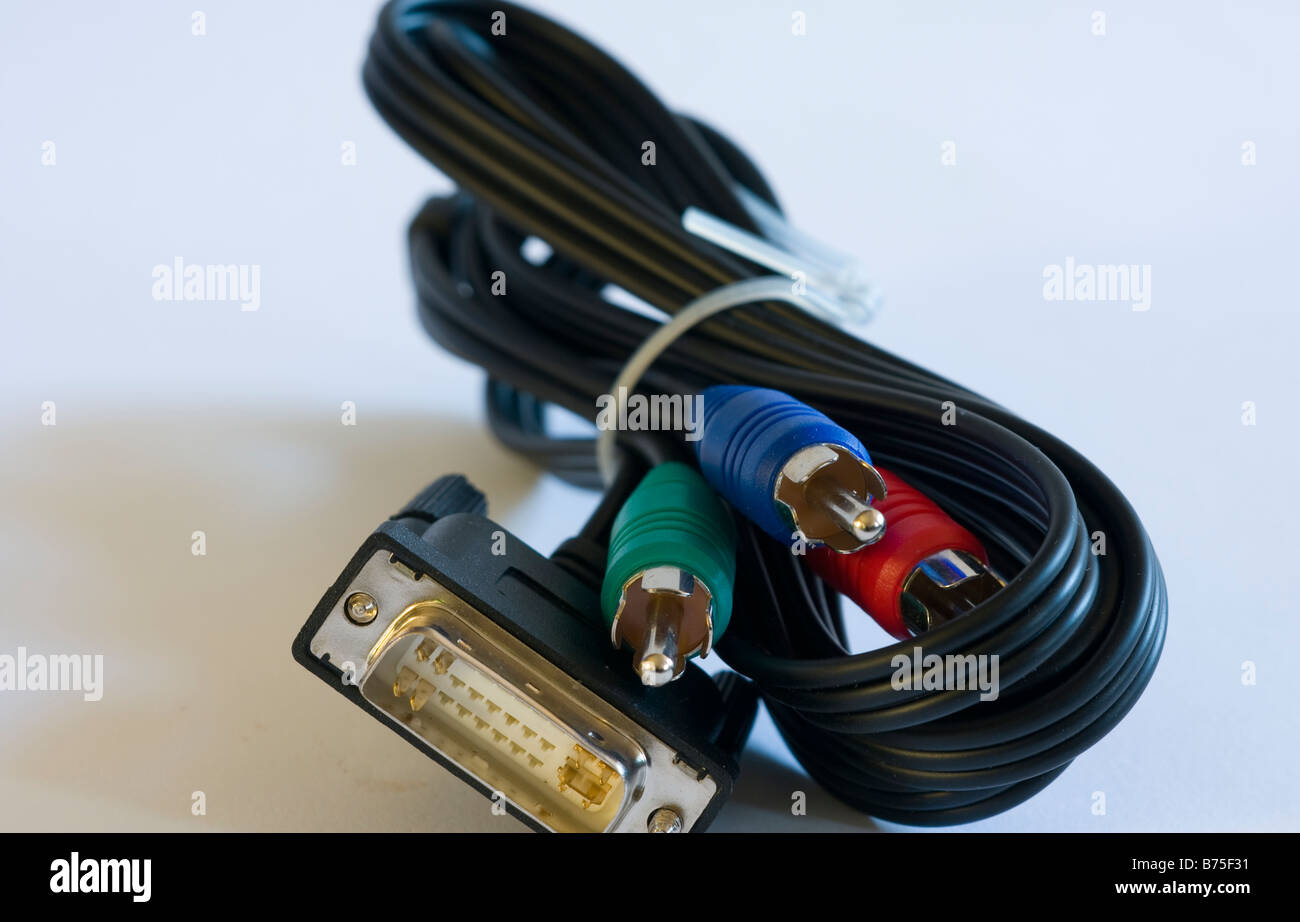 DVI to RGB component cable Stock Photo - Alamy