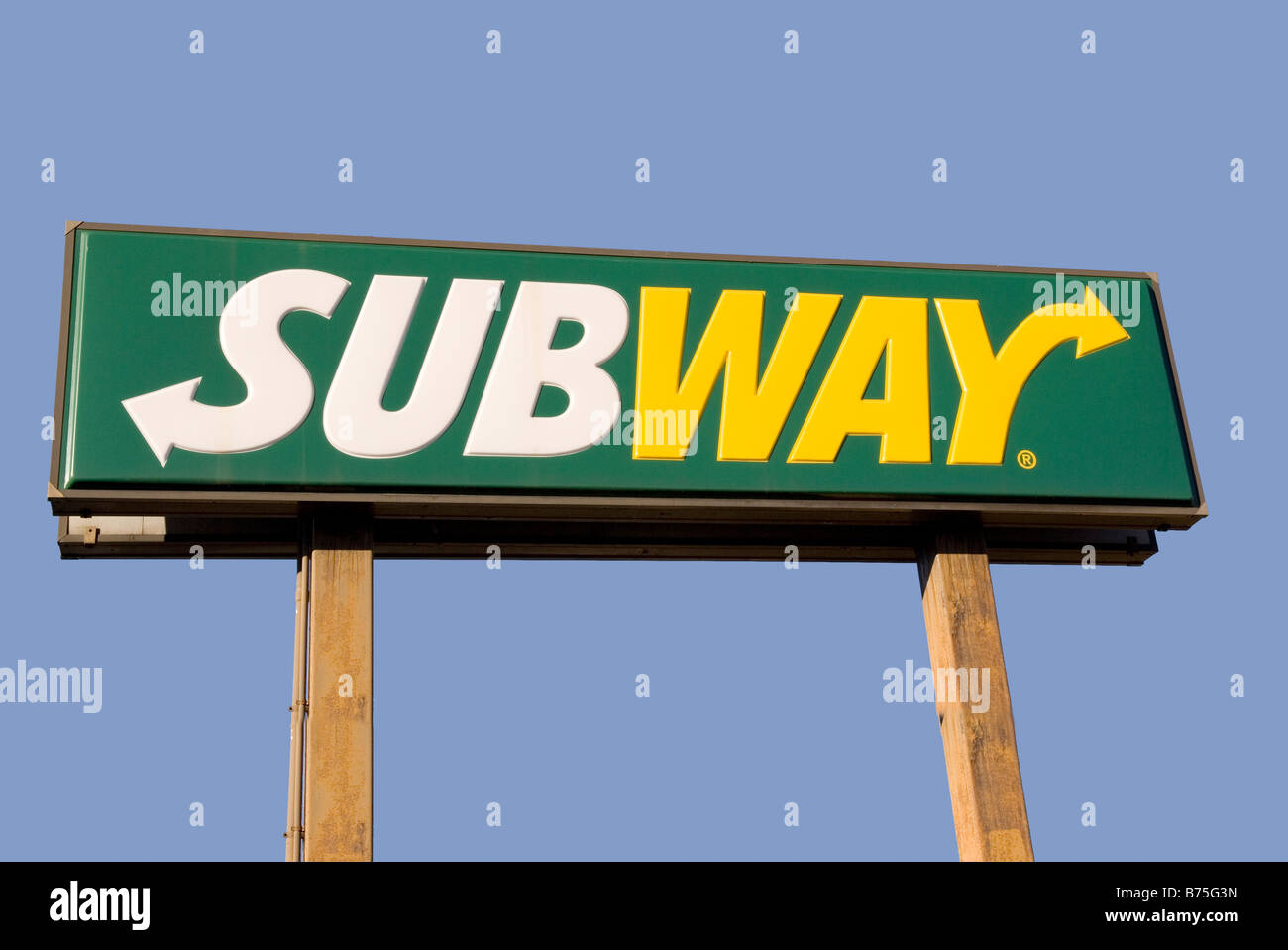 Subway Restaurant sign USA Stock Photo - Alamy