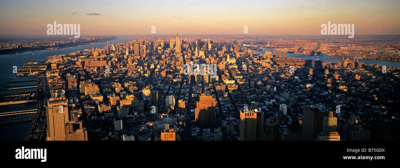 lookout from world trade center manhattan skyline new york usa Stock ...