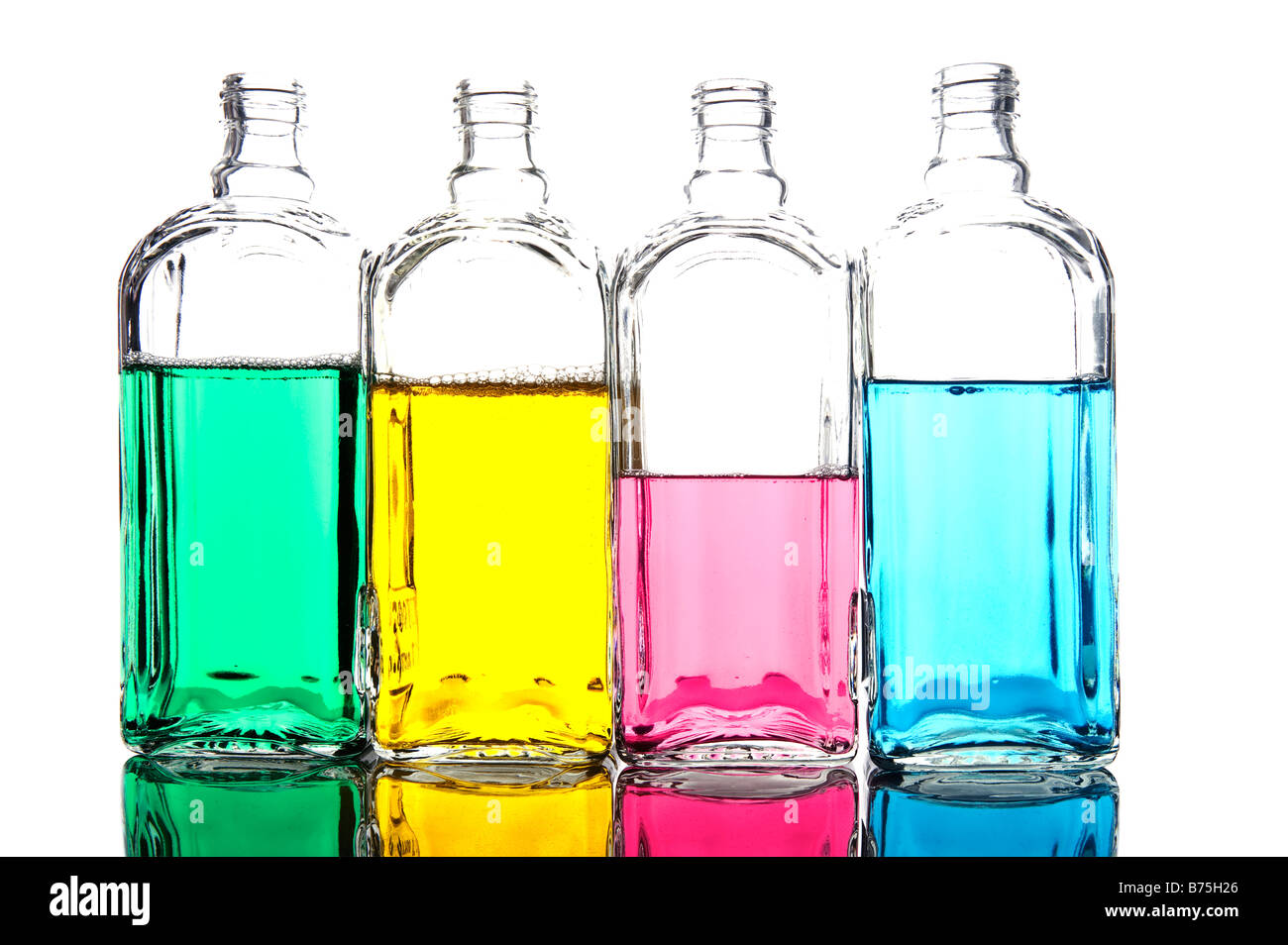 object on white Bottle with liquid Stock Photo - Alamy