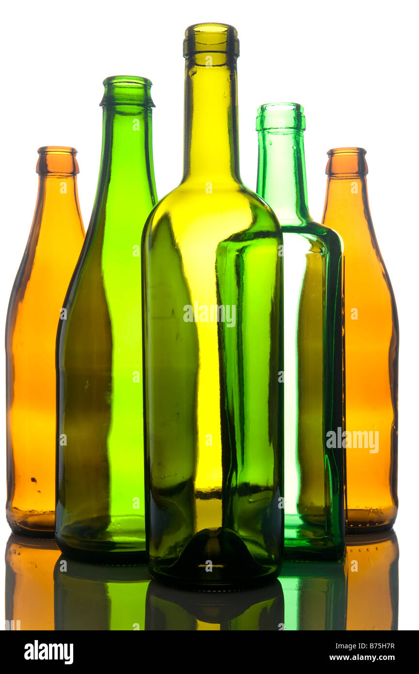 object on white Glass bottle closeup Stock Photo - Alamy