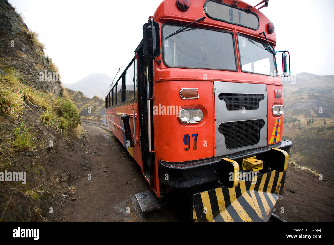 Scenic landscape near Sibambe from Riobamba mountain train Chimborazo ...