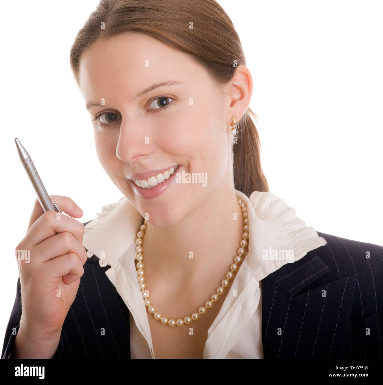 businesswoman with pen Stock Photo - Alamy