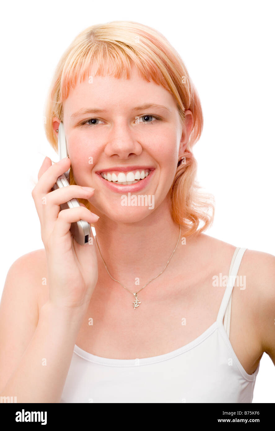 Junge frau telefoniert hi-res stock photography and images - Alamy