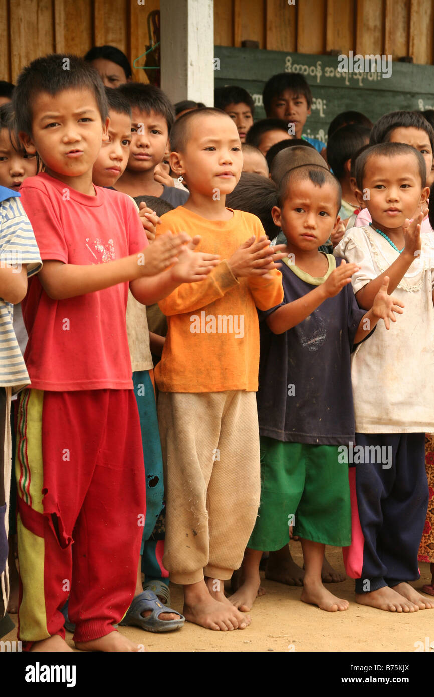 cute children of myanmar pose fot photo Stock Photo - Alamy