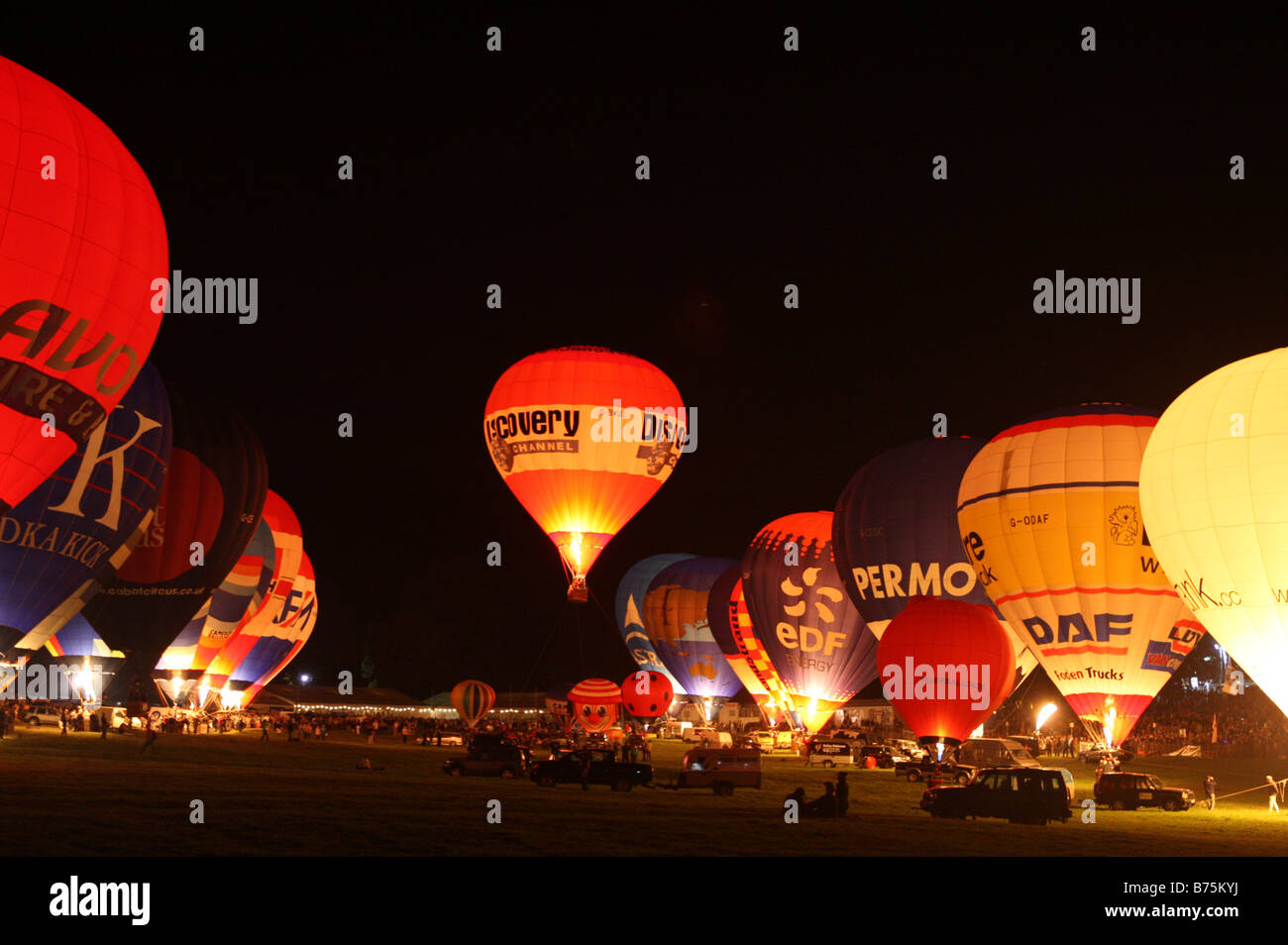 Bristol Balloon Fiesta Night Glow Stock Photo - Alamy