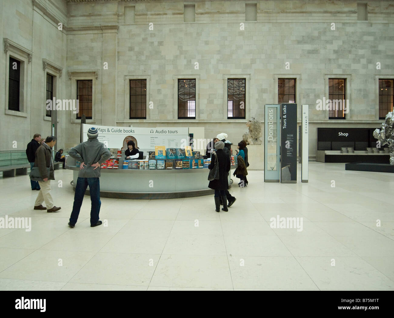 Information desk in The Queen Elizabeth II Great Court at the British ...