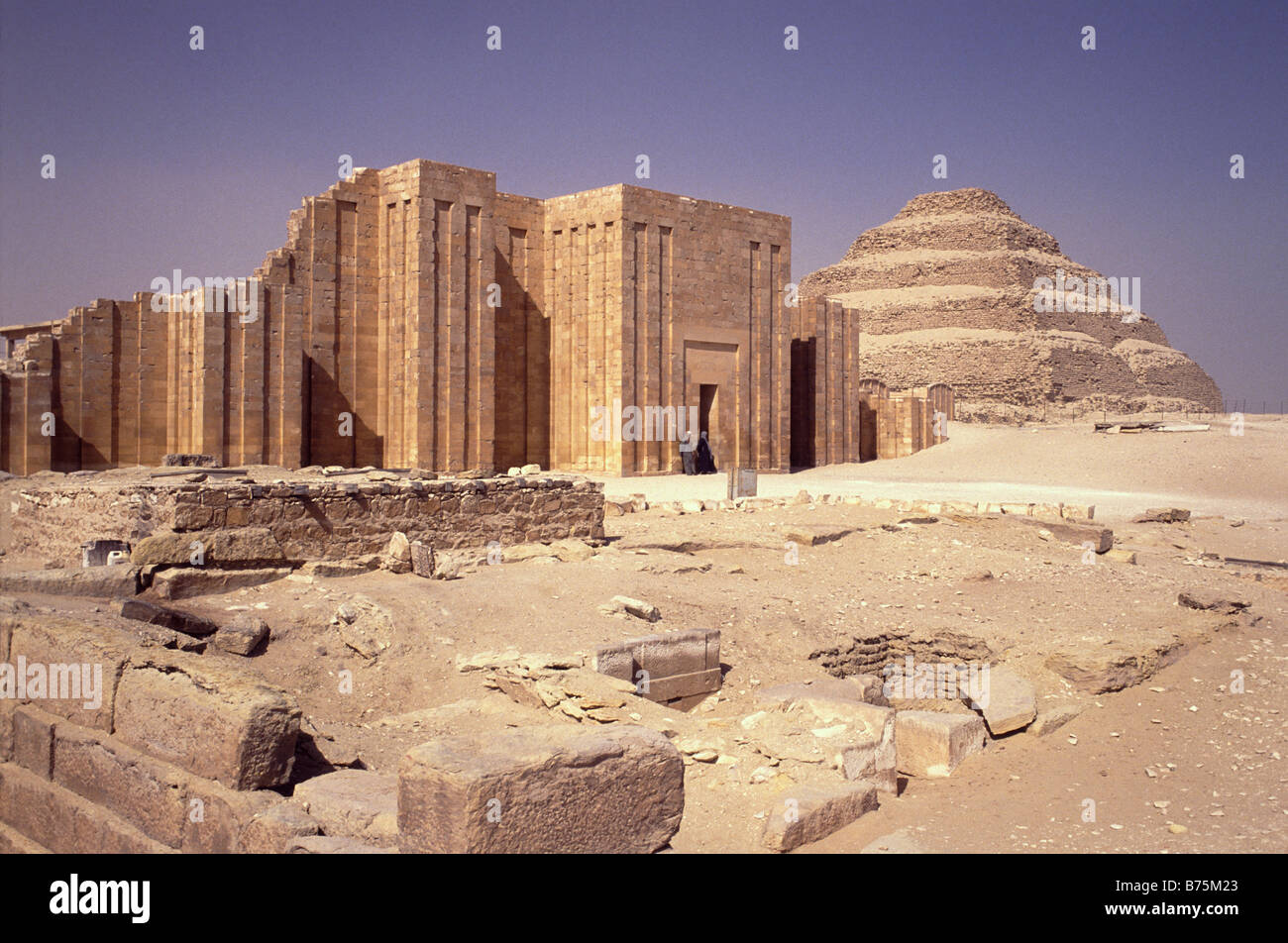Funeral Complex of Pharaoh Djoser, and step pyramid at Saqqara Egypt Stock Photo - Alamy
