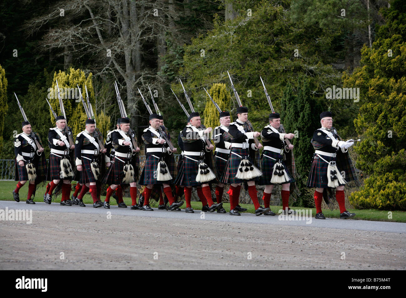 The Atholl Highlanders on parade at Blair Castle Blair Atholl The ...