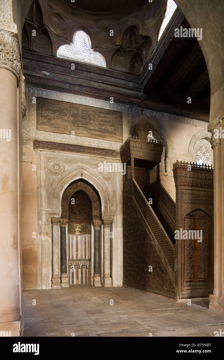 mihrab and minbar, mosque of Ibn Tulun, Cairo, Egypt Stock Photo - Alamy