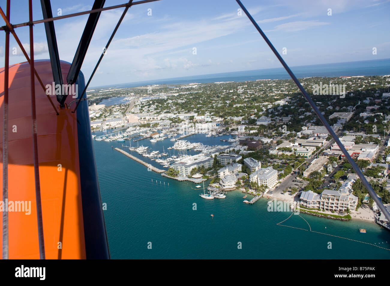 Aerial view of Key West from open cockpit airplane Stock Photo - Alamy