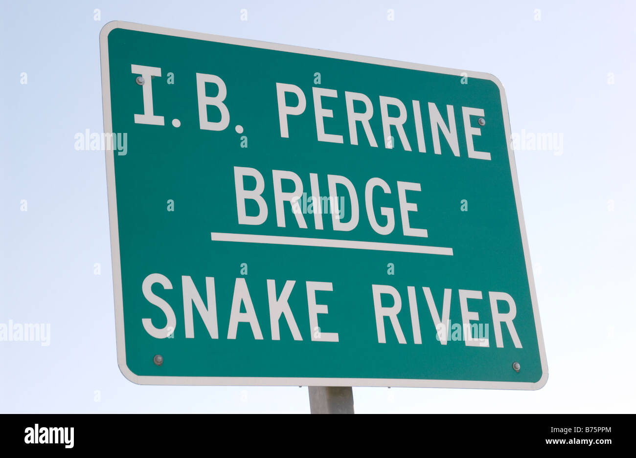 I B Perrine Bridge Sign Twin Falls Idaho USA Stock Photo - Alamy