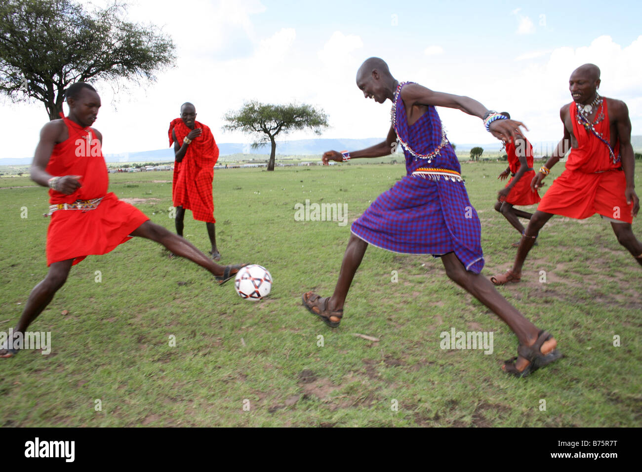 Football is opne of the most popular activities among the Massai tribe ...