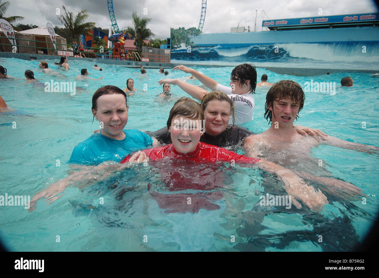 wave pool water theme park Stock Photo - Alamy