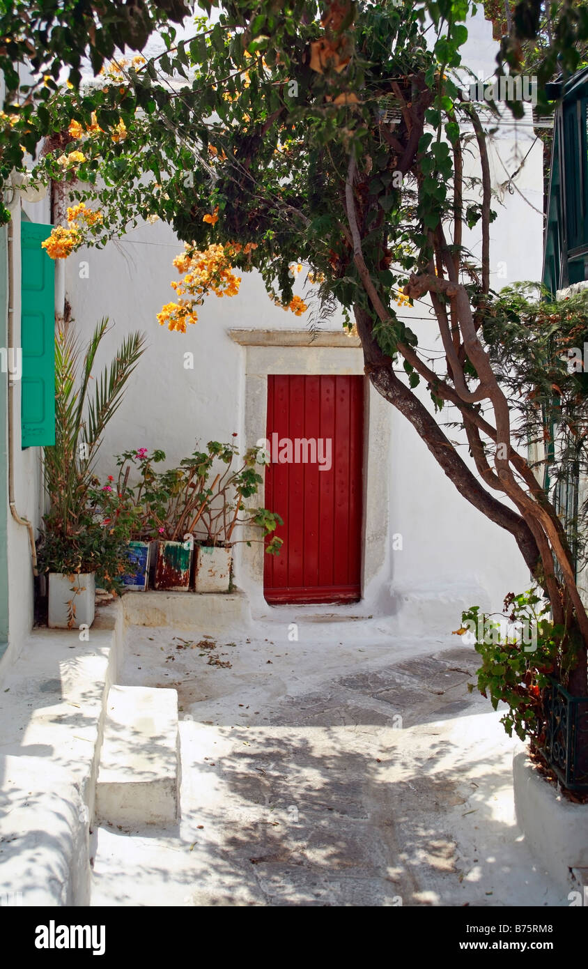 Rustic Scene Mykonos Town Cyclades Island Greece Stock Photo - Alamy