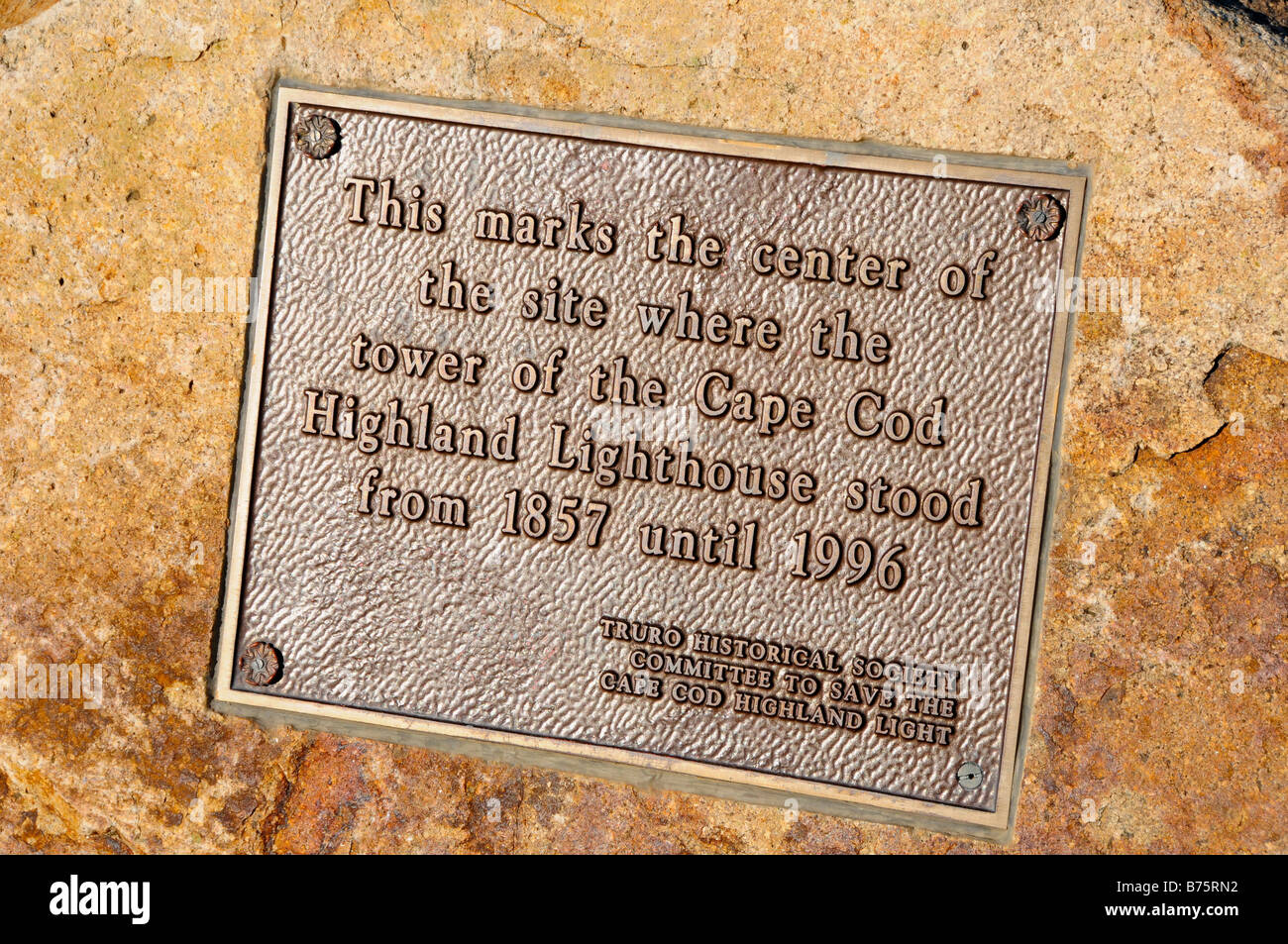Plaque at the Highland Lighthouse, Truro, Cape Cod, USA Stock Photo - Alamy