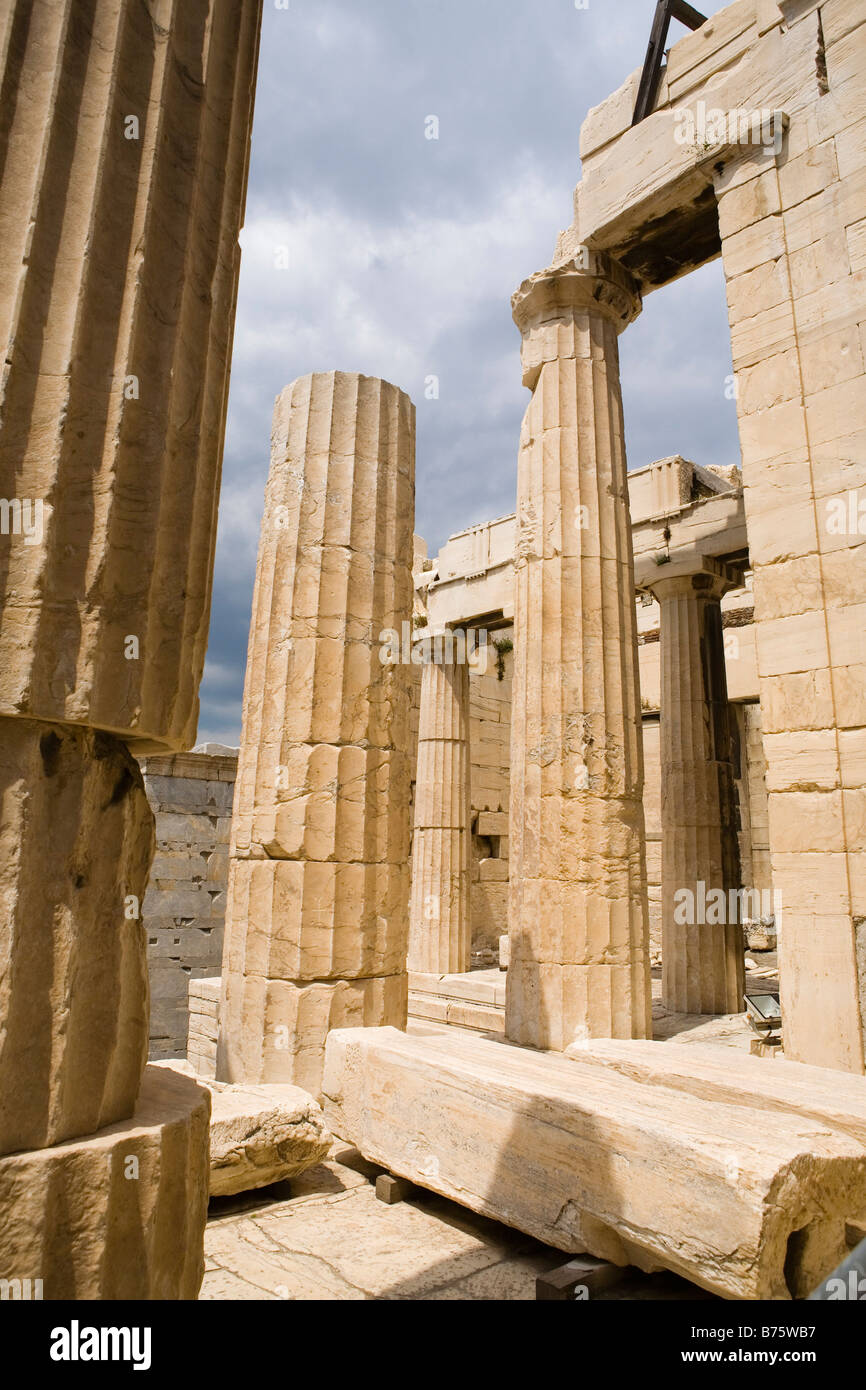 The Acropolis of Athens, Parthenon, architectural detail, Balkans ...