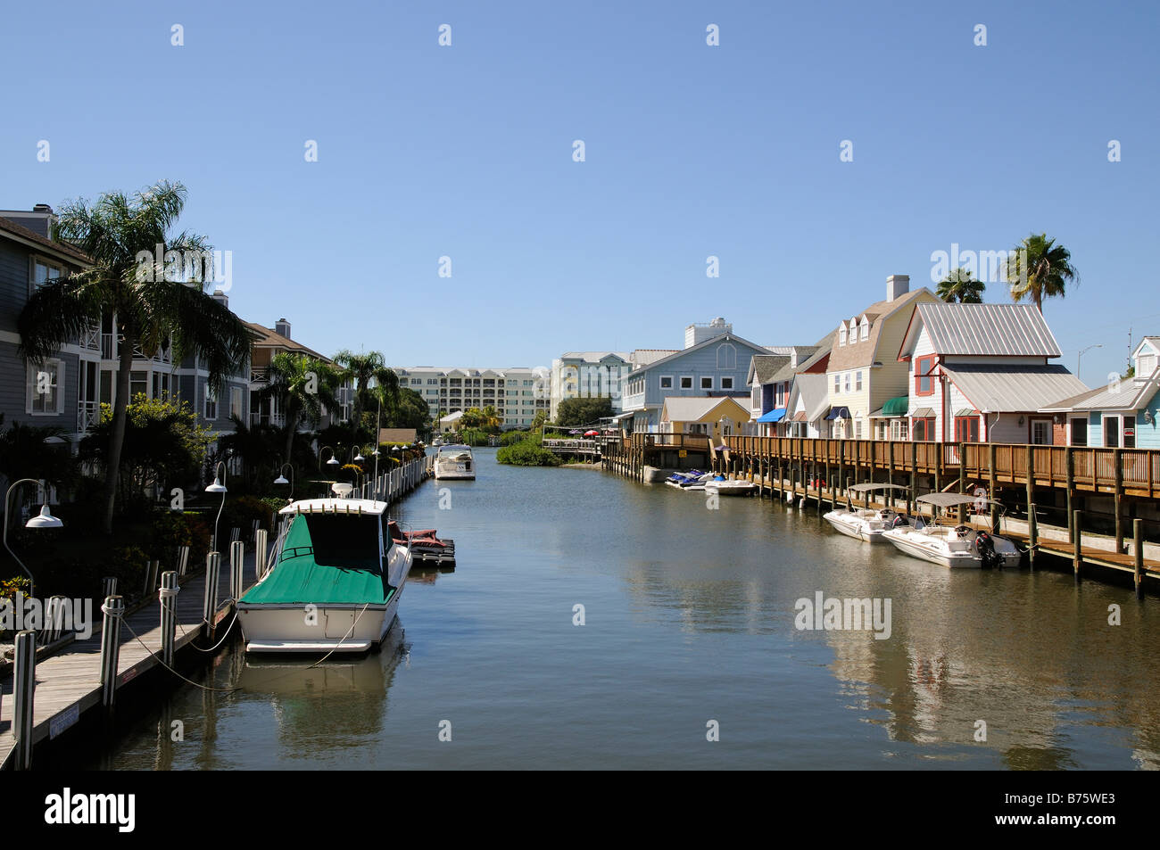 Waterfront marina housing Siesta Key Sarasota Florida USA Stock Photo ...