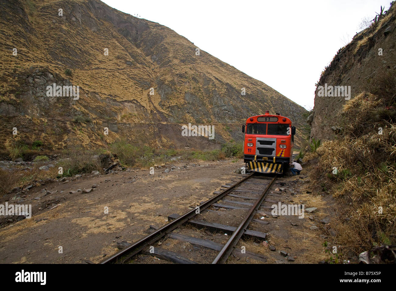 Scenic landscape near Sibambe from Riobamba mountain train Chimborazo ...