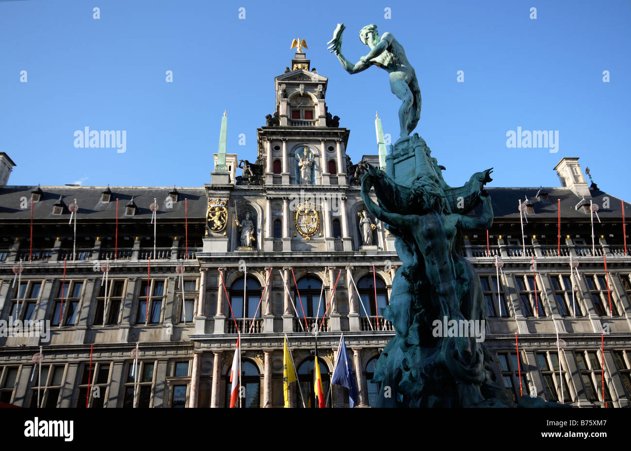city hall antwerp Stock Photo - Alamy