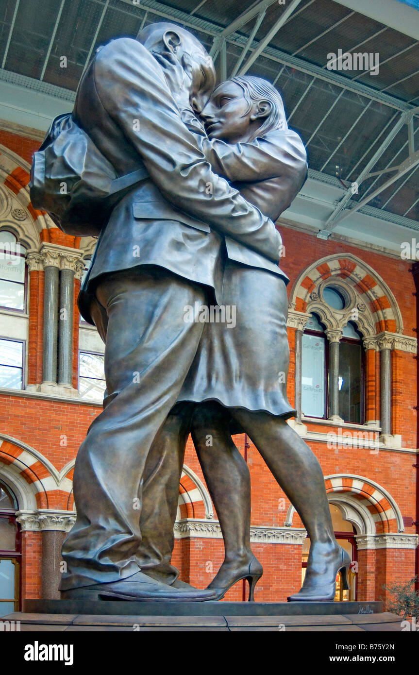 The 'Meeting Place' statue designed by British artist Paul Day at St ...