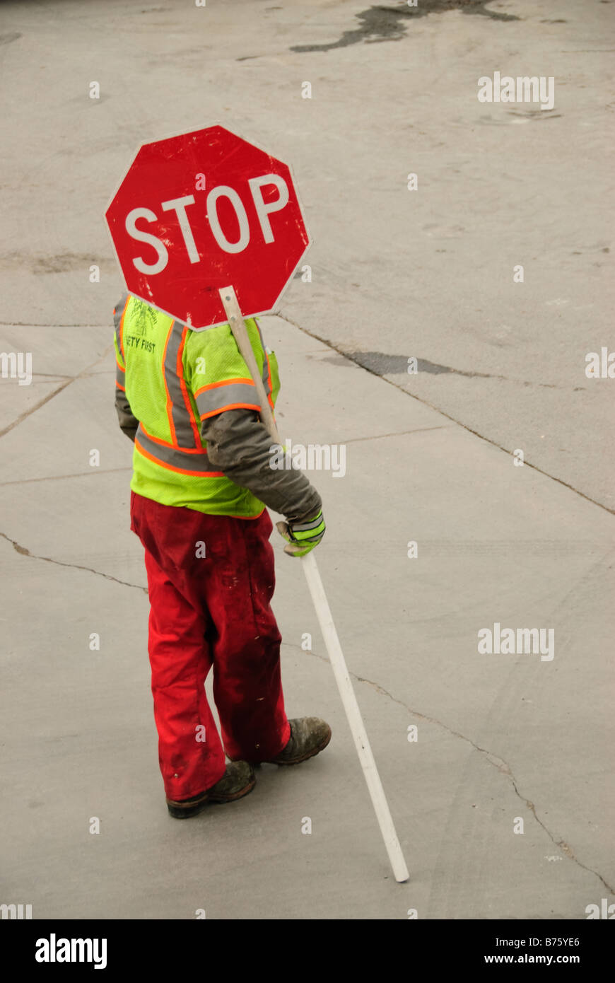 Stop sign head Stock Photo - Alamy