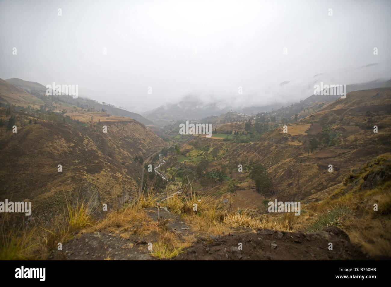 Scenic landscape near Sibambe from Riobamba mountain train Chimborazo ...