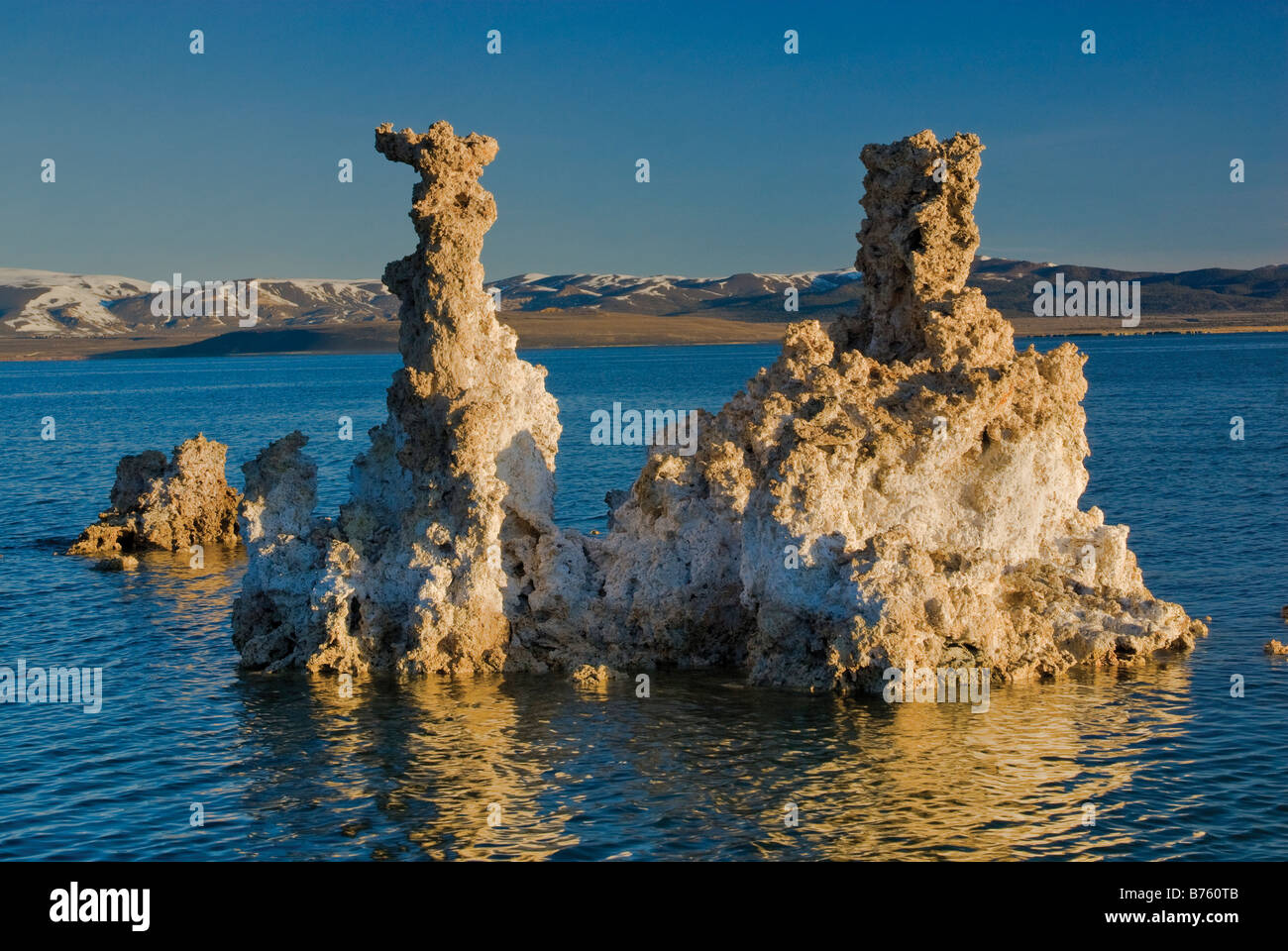 Spires at South Tufa area sunrise Mono Lake California USA Stock Photo ...