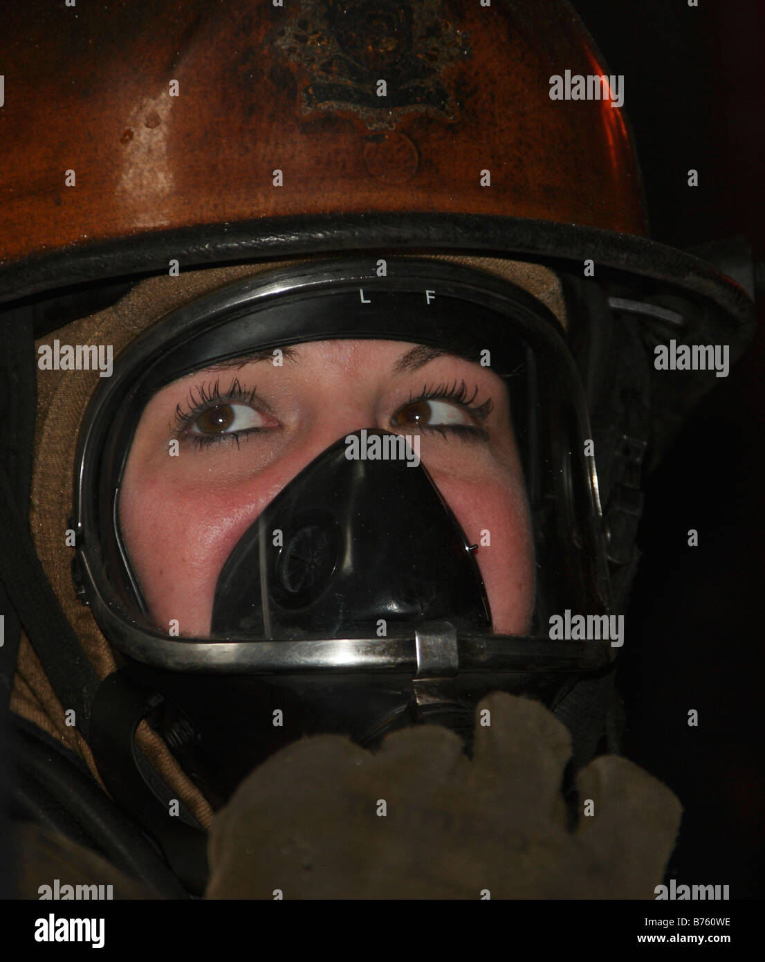 Female FireFighter Wearing BA Stock Photo - Alamy
