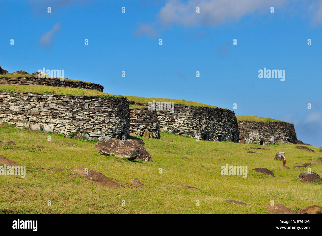 Orongo is a stone village and ceremonial center at the southwestern tip ...