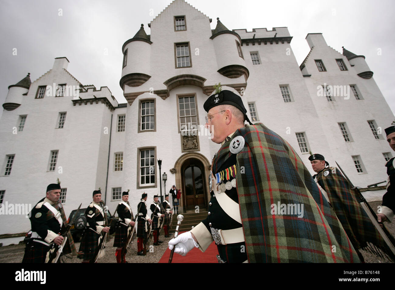 The Atholl Highlanders on parade at Blair Castle Blair Atholl The ...