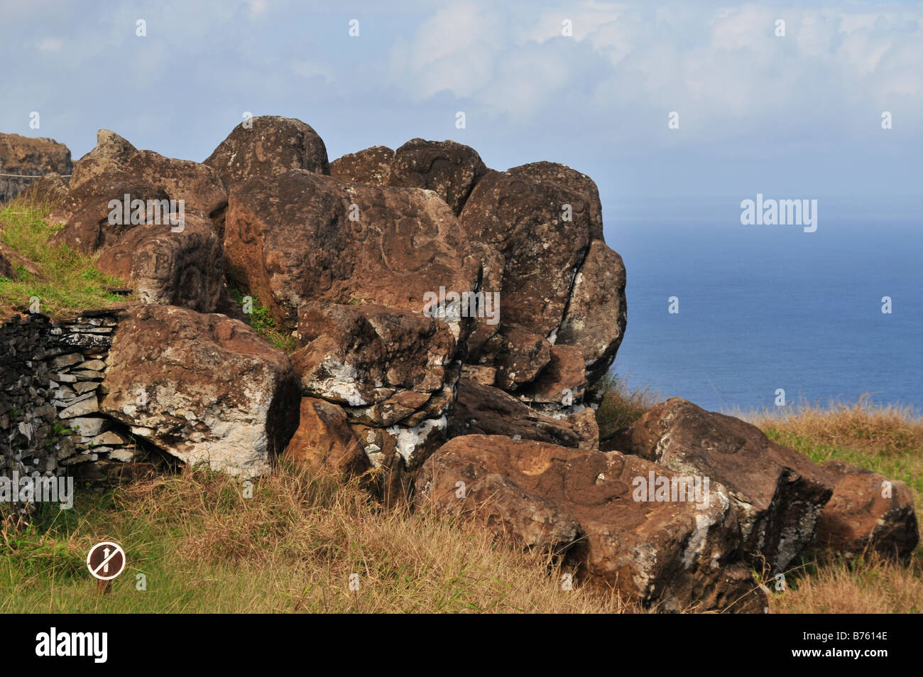 Orongo is a stone village and ceremonial center at the southwestern tip ...