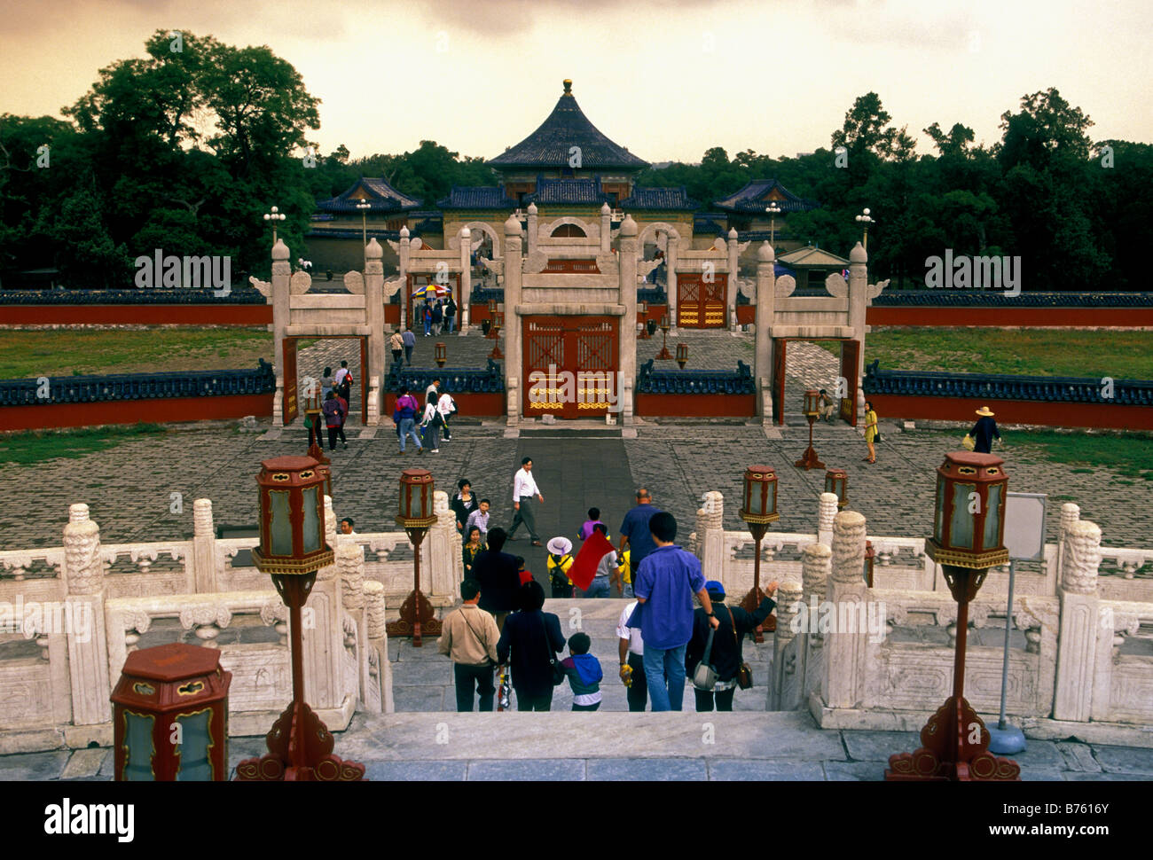 Chinese people person tourists Gateway to Round Altar Temple of Heaven ...