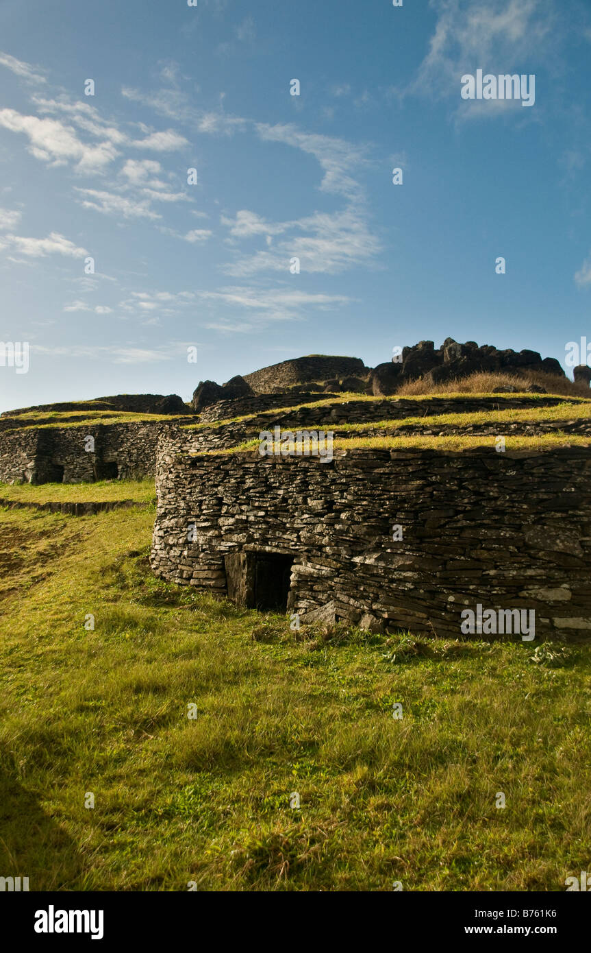 Orongo is a stone village and ceremonial center at the southwestern tip ...