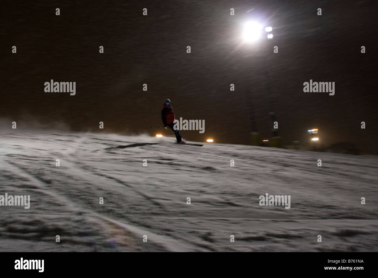 Night skiing in Niseko, Japan Stock Photo - Alamy