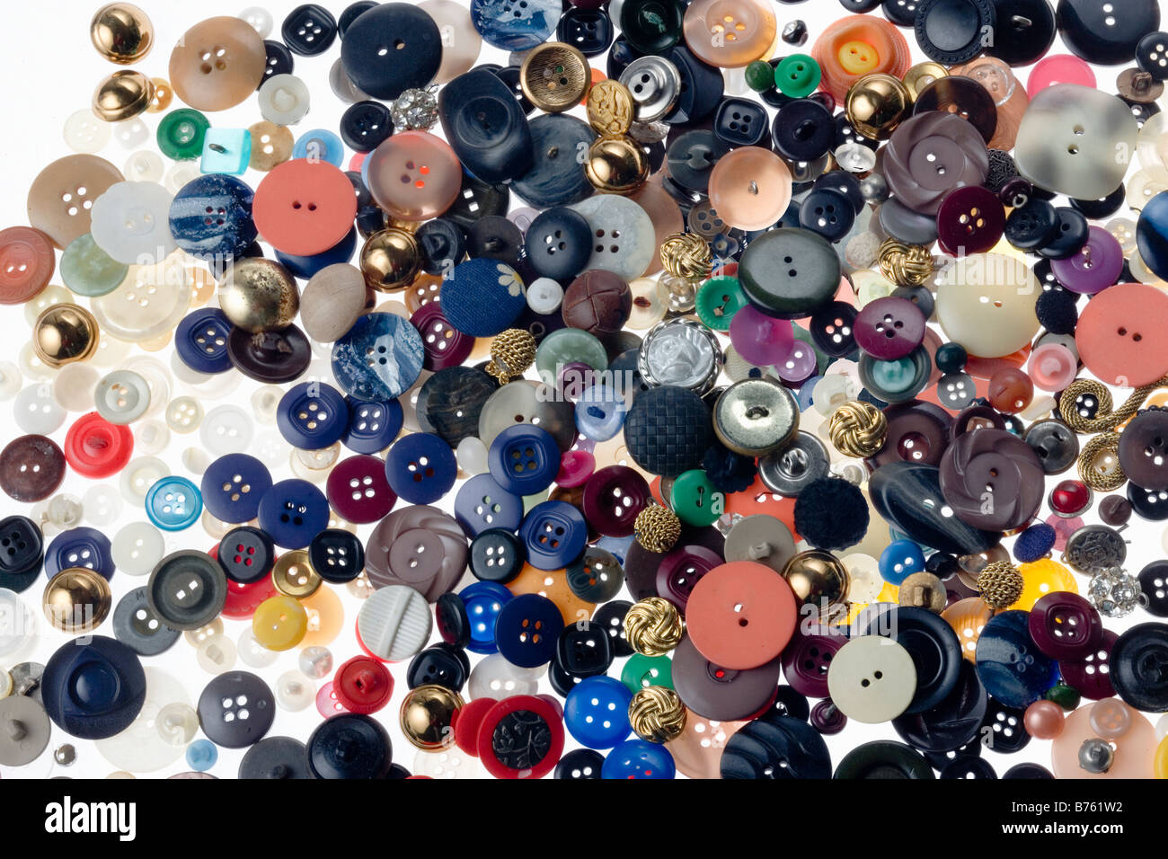 Pile buttons hi-res stock photography and images - Alamy
