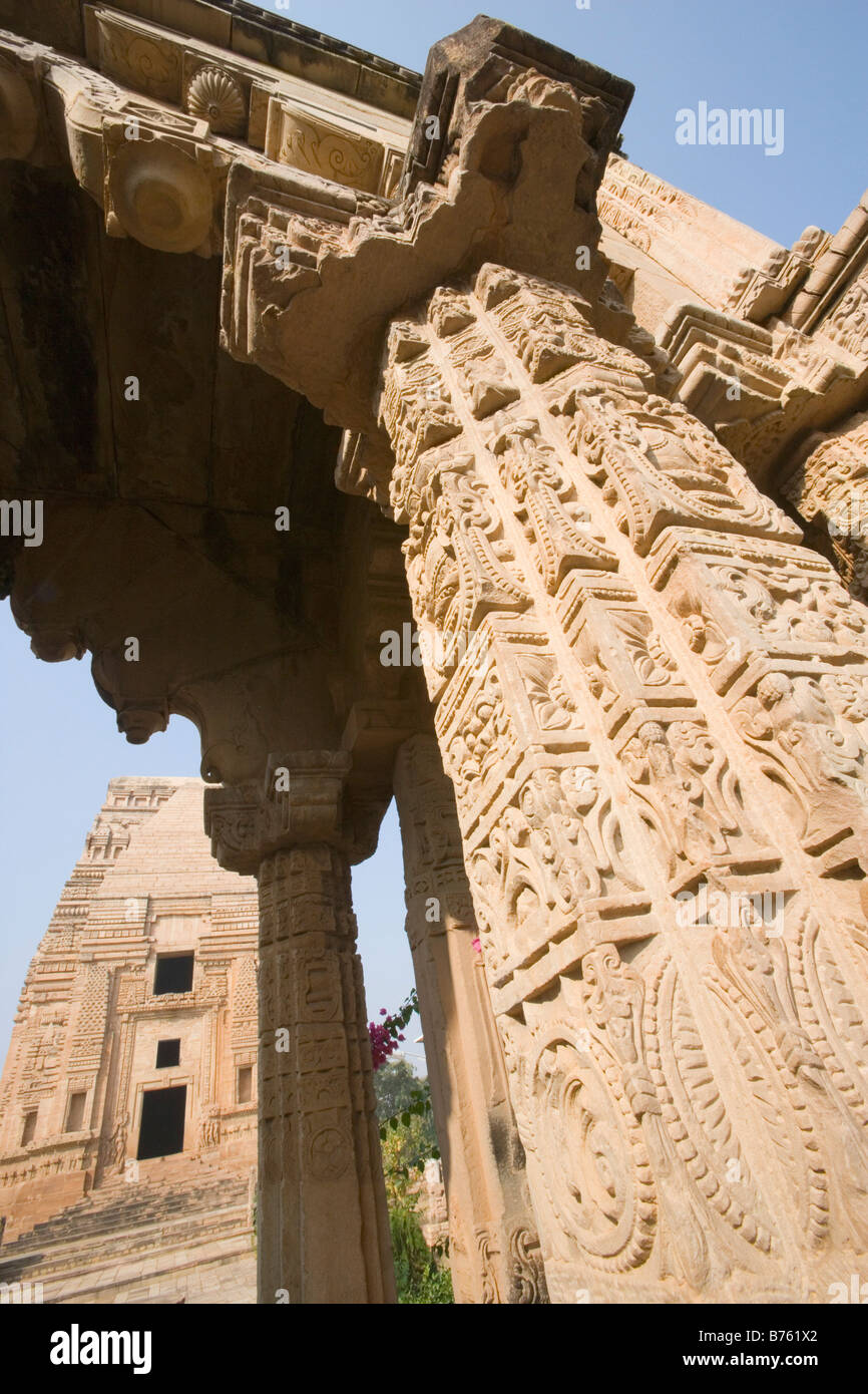 Entrance of a temple, Teli Ka Mandir, Gwalior, Madhya Pradesh, India ...