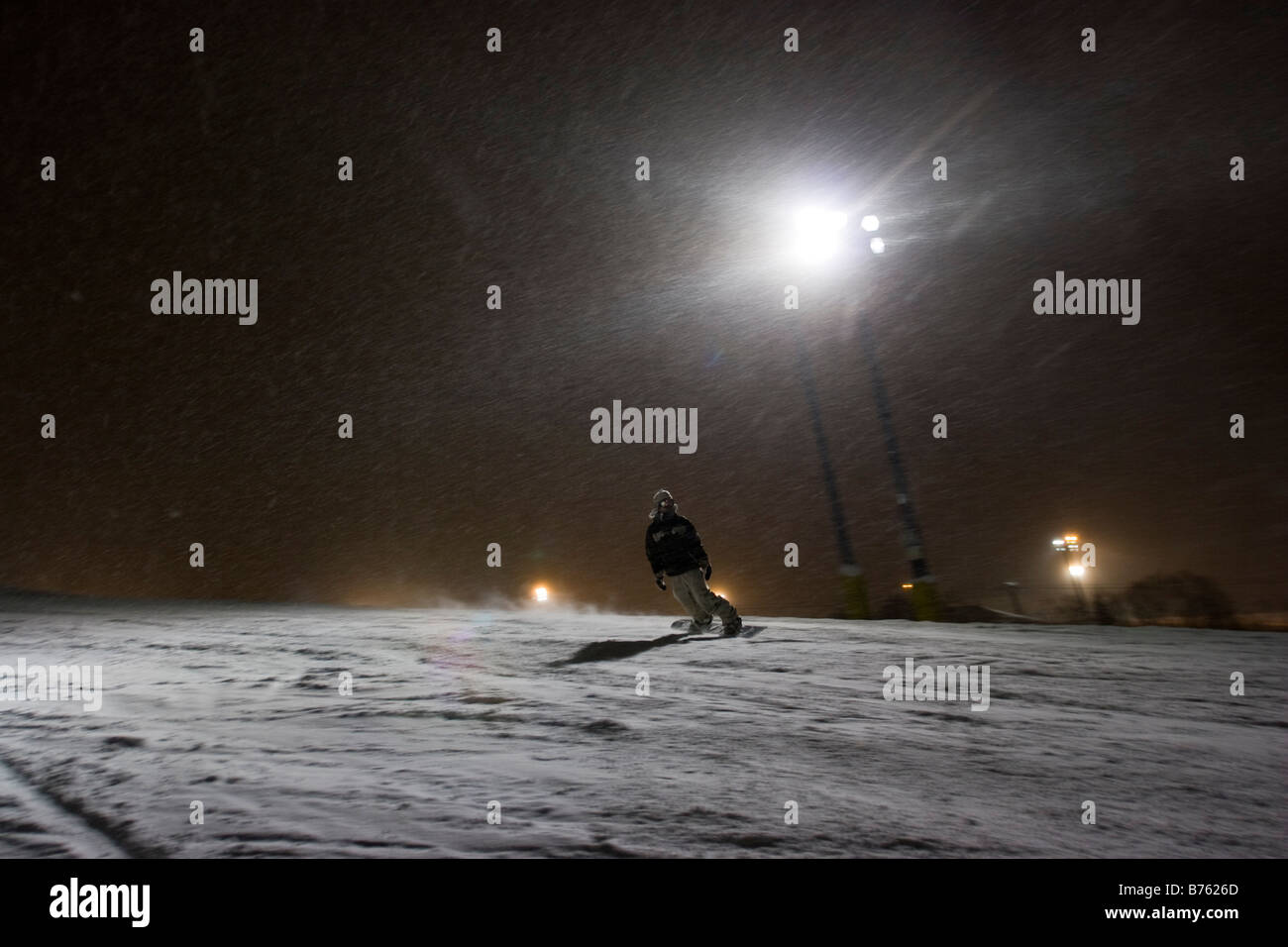 Night skiing in Niseko, Japan Stock Photo - Alamy