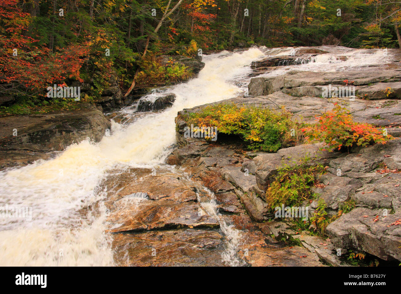 Waterfall on Cascade Brook, Beside Cascades-Basin Trail, Appalachain ...