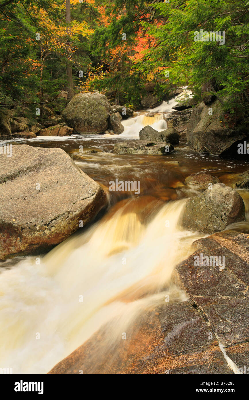 Waterfall on Cascade Brook, Beside Cascades-Basin Trail, Appalachain ...